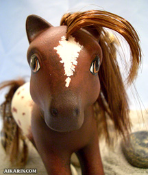 star feather - chestnut appaloosa dappled custom my little pony by aikarin